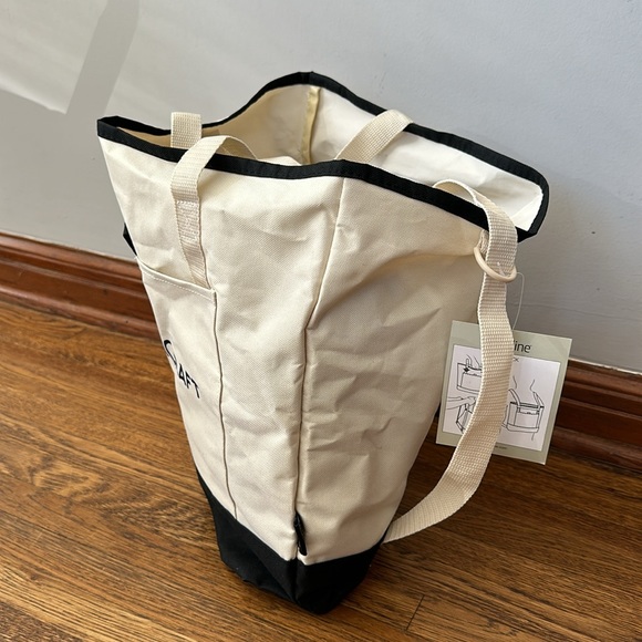 Gemline | Bags | Gemline Convertible Tote And Backpack In Cream Canvas ...